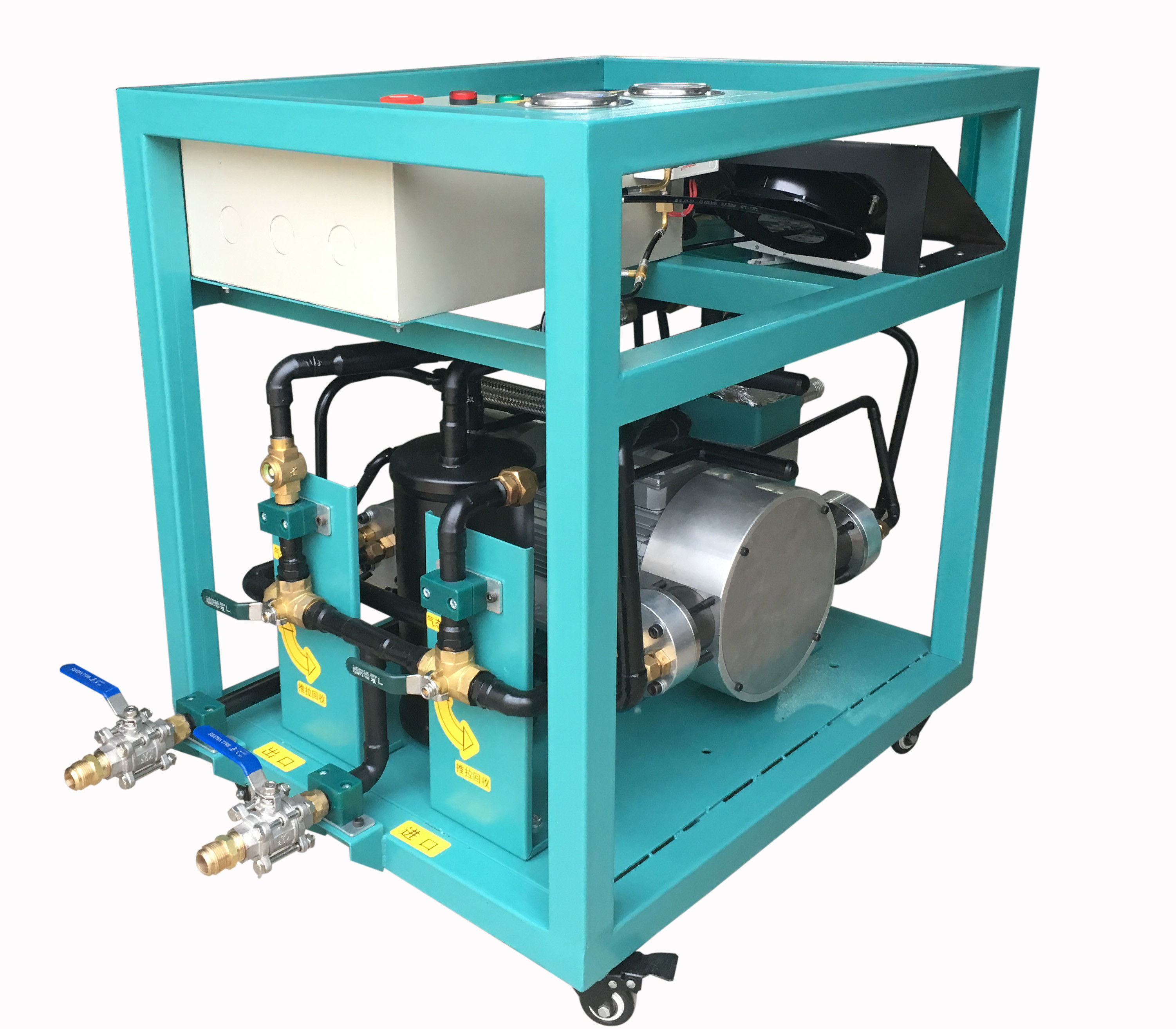 R123 R245fa R1233zd Oil Free Compressor Refrigerant Charge Station For ...